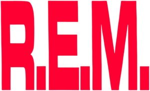Vinyl Sticker - Red R.E.M. Logo REM Alt Rock Music Band 90's RUB-ON ...