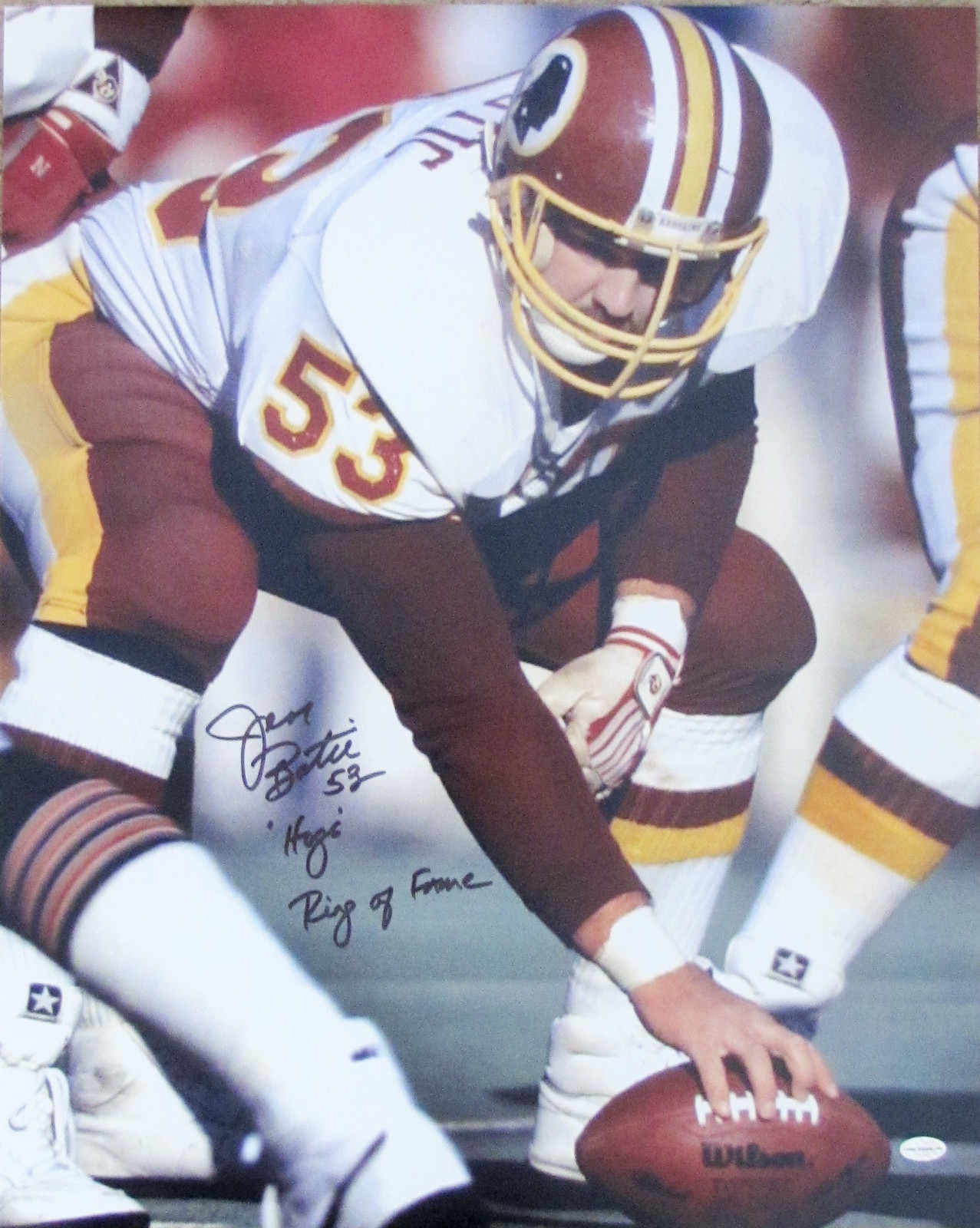 Jeff Bostic Washington Redskins 16x20 w Hogs & Ring of Fame ...