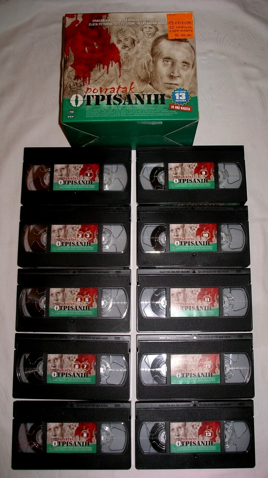 POVRATAK OTPISANIH Box 10 x VHS Otpisani Josip Broz Tito Prle Tihi ...