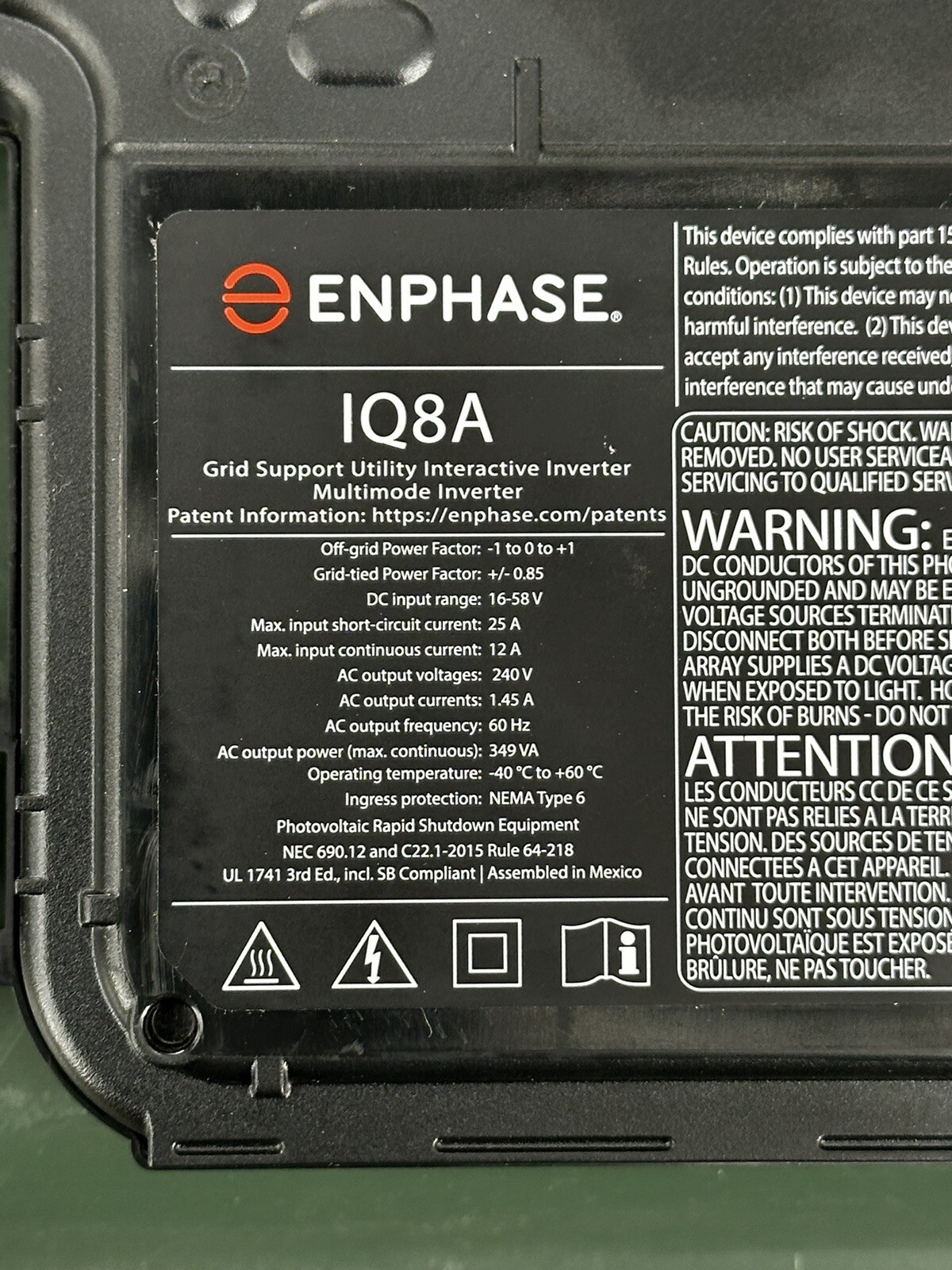 18x Pack Enphase IQ8A-72-2-US Solar Micro Inverters Q-DCC & MC4 290W ...