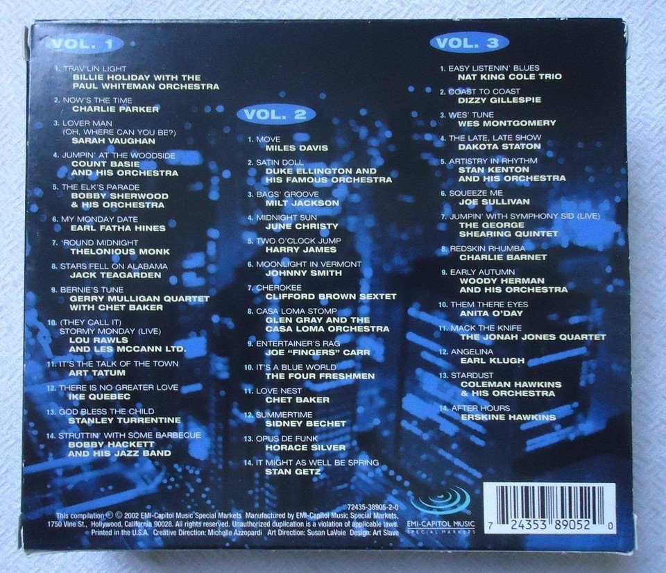 JAZZ LEGENDS 3 CD BOXED SET EMI CAPITOL MUSIC | eBay