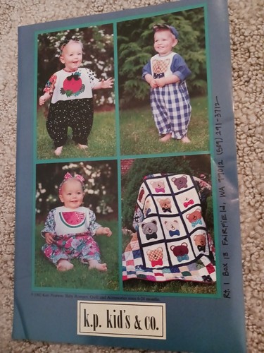 KP Kids Baby Romper Quilt Bear Applique Headband watermelon 6 12 18 24 ...