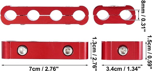 12Pc Aluminum Spark Plug Wire Separator Divider Electrical Screen Wire ...