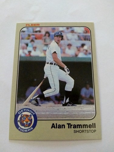 1983 Fleer Baseball Alan Trammell #344 HOF Set Break NM-MT | eBay