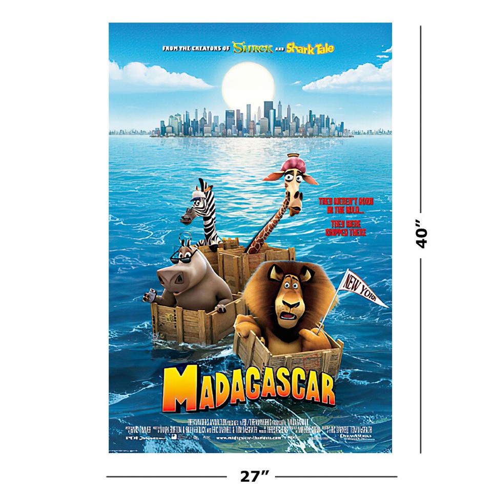 Madagascar - Movie Poster / Print (Regular) (Size: 27" X 40") | eBay
