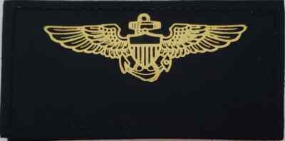 4" NAVY NAVAL AVIATOR LEATHER NAME TAG FSS BLACK FLIGHT SUIT PATCH | eBay
