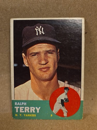 1963 Topps Baseball #315 Ralph Terry Pitcher New York Yankees VG-EX | eBay