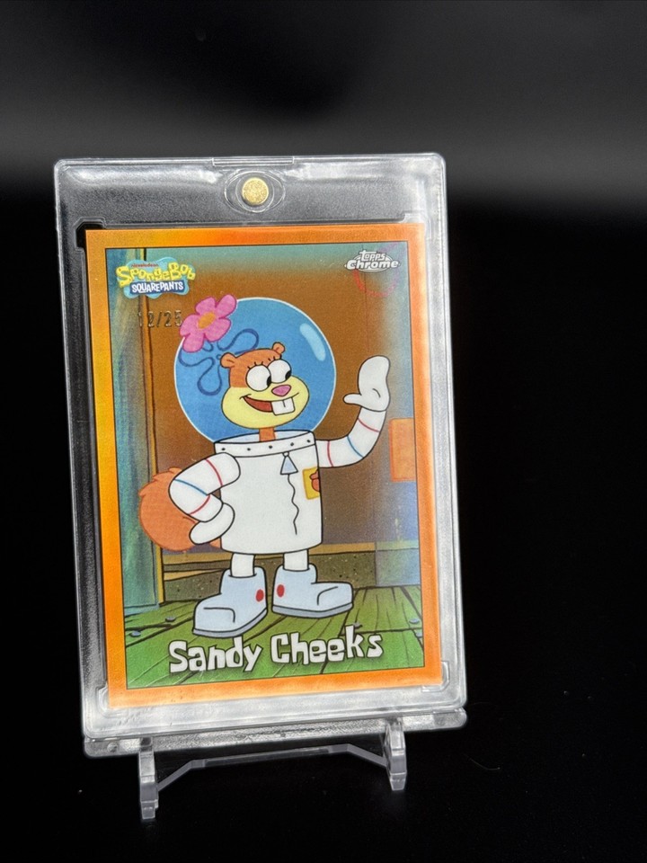 2025 Topps Chrome SpongeBob Sandy Cheeks Orange Refractor 12/25- Card ...