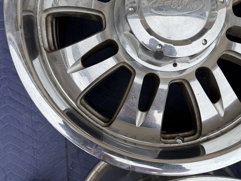 EAGLE ALLOY SERIES 114 VINTAGE CHROME 17" WHEELS 17x8 RIMS 6x5.5 CHEVY ...