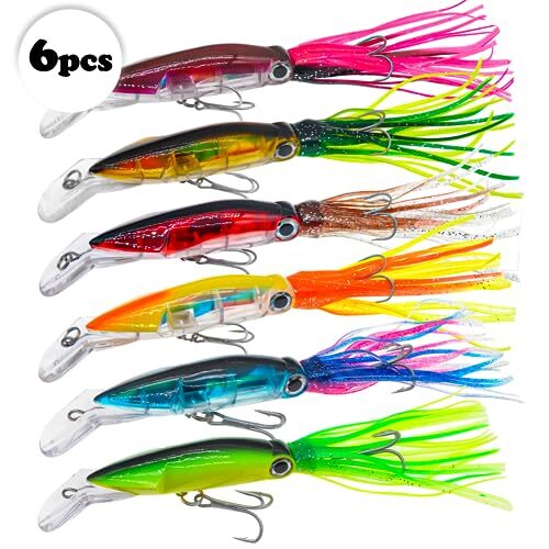 Squid Fishing Lures Set, Fishing Squid Lures Soft Luminous, A-Squid ...