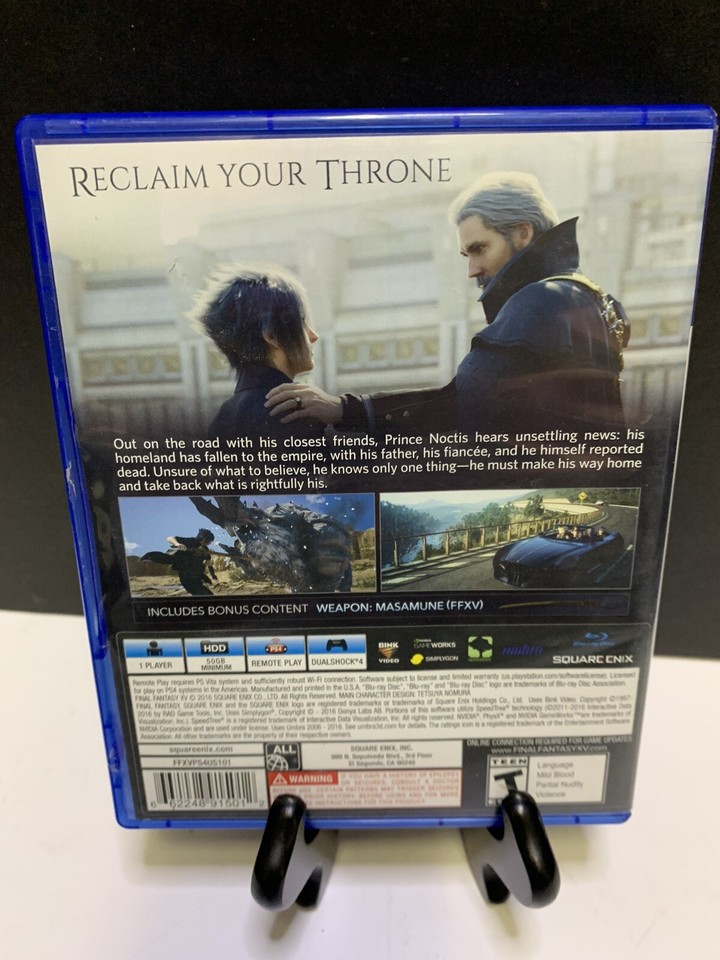 Final Fantasy XV - PLayStation 4 662248917627| eBay