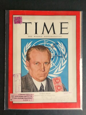 Time Magazine Time August 21, 1950 Russia's Yakov Malik - 423 | eBay