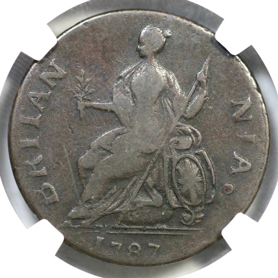 1787 V 17-87A R-2 NGC VF Details Machins Mills Colonial Copper Coin 1 ...