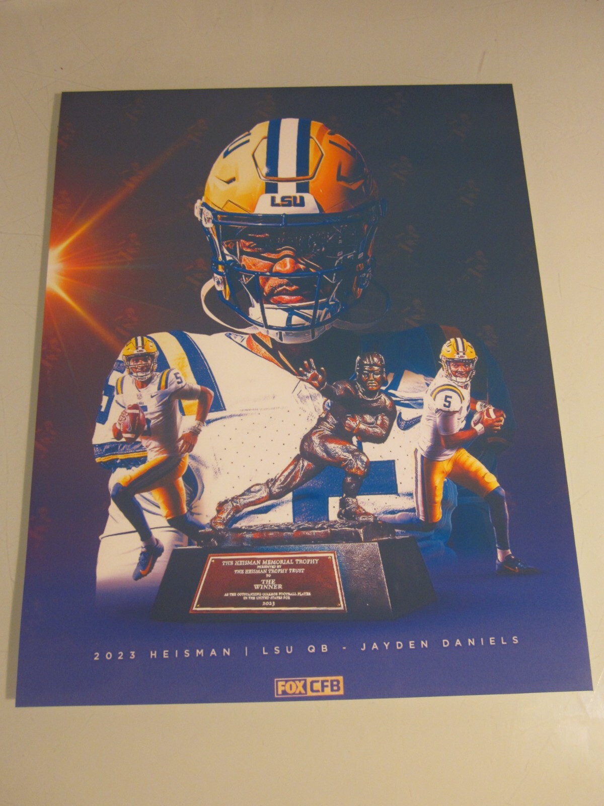 JAYDEN DANIELS JD5 2023 HEISMAN WINNER LSU QB PHOTO 8x10 THAT KID ...