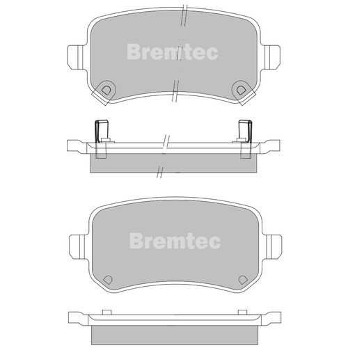 Bremtec REAR ECE R90 Approved Heavy-Duty Brake Pads BT1905PRO (DB2152 ...