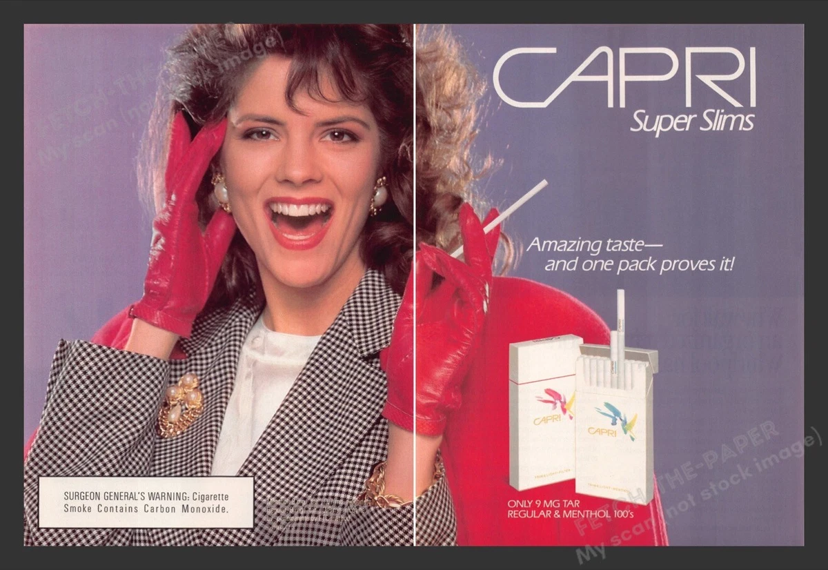 1989 Capri Cigarettes Ad Capri The Slimmest Slim On EBid, 47% OFF