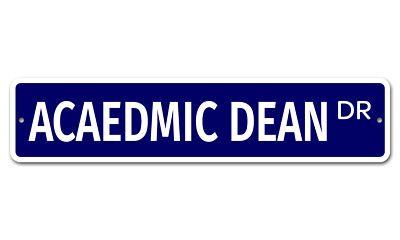 5007 SS Academic Dean 4" x 18" Novelty Street Sign Aluminum | eBay