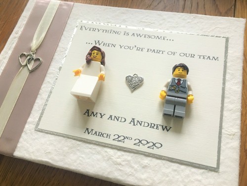 Personalised Wedding guestbook LEGO minifigures bride groom handmade ...