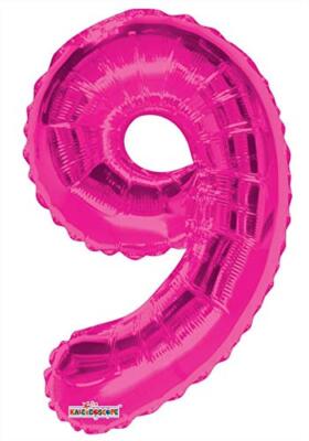 34" Jumbo Number 9 (Nine) Foil Mylar Balloon, MAGENTA, Pink | eBay
