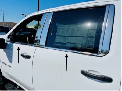 2020-2025 Chevy Silverado Sierra 2500 3500 Crew Window Sill Trim ...