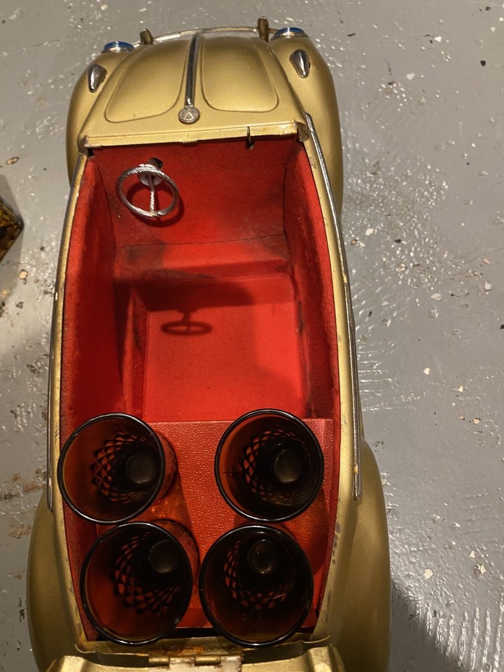 Vintage Rare Gold VW Volkswagen Beetle Bug Music Box Scotch/Whisky ...