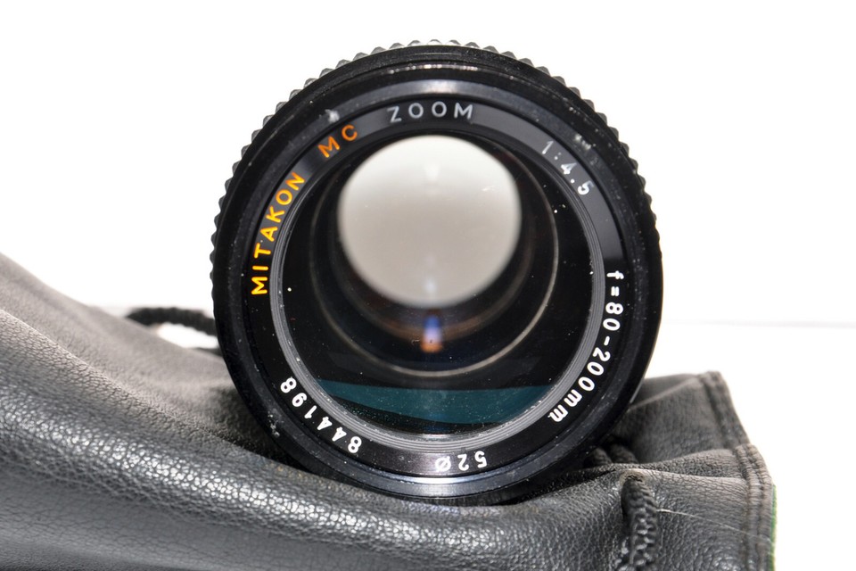 Mitakon MC Zoom 1:4.5 f= 80- 200 mm for Olympus O/OM w lens bag nr mint ...