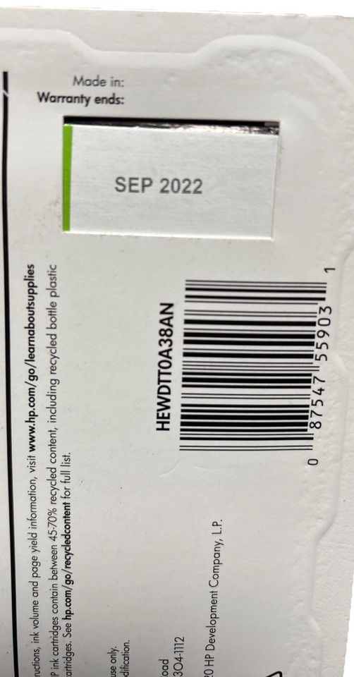 Genuine HP 902 Tri-Color Ink Cartridge Cyan Magenta & Yellow T0A38AN | eBay