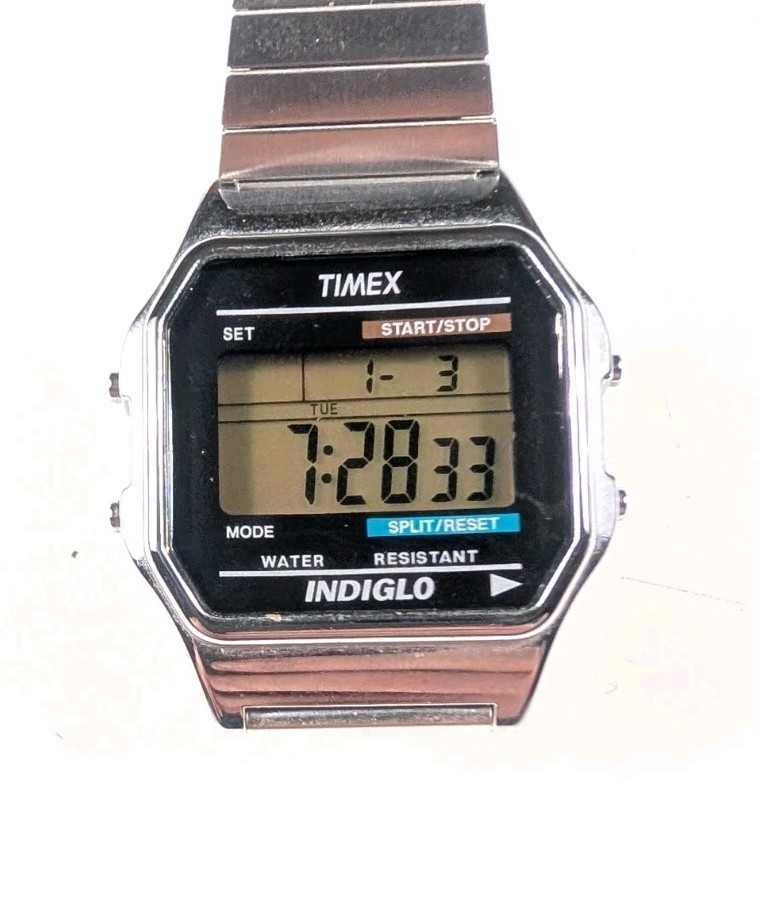Vintage Timex Mens Watch Indiglo Night-Light Month Da… - Gem
