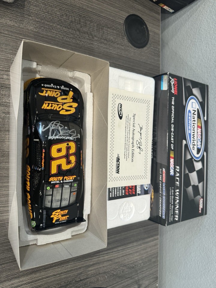2014 Brendan Gaughan #62 South Point Casino Win Autographed 1:24 NASCAR ...