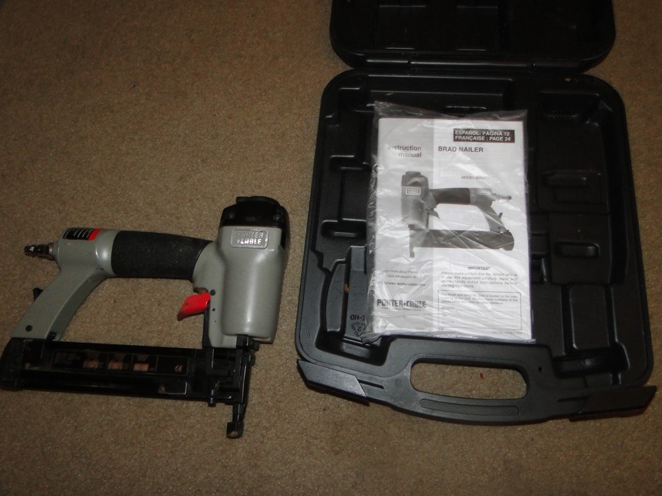 PORTER CABLE BRAD NAILER AIR GUN MODEL BN125A WITH CASE &MANUAL.TESTED ...