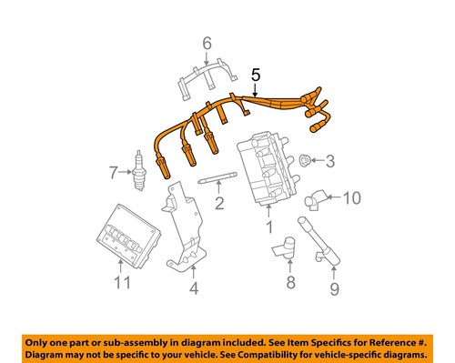 CHRYSLER OEM 07-11 Wrangler Electrical Ignition System-Plug Wire Set ...