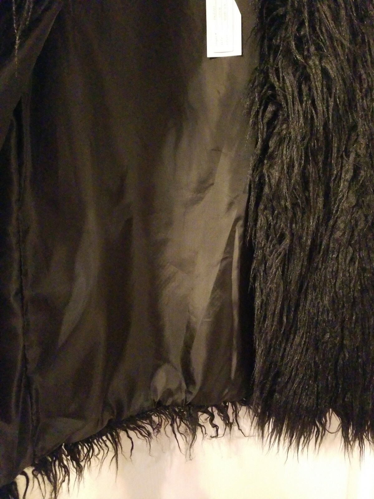 CUPIO Black Faux Fur Shag Sleeveless Vest Jacket Womens Size S($98) | eBay