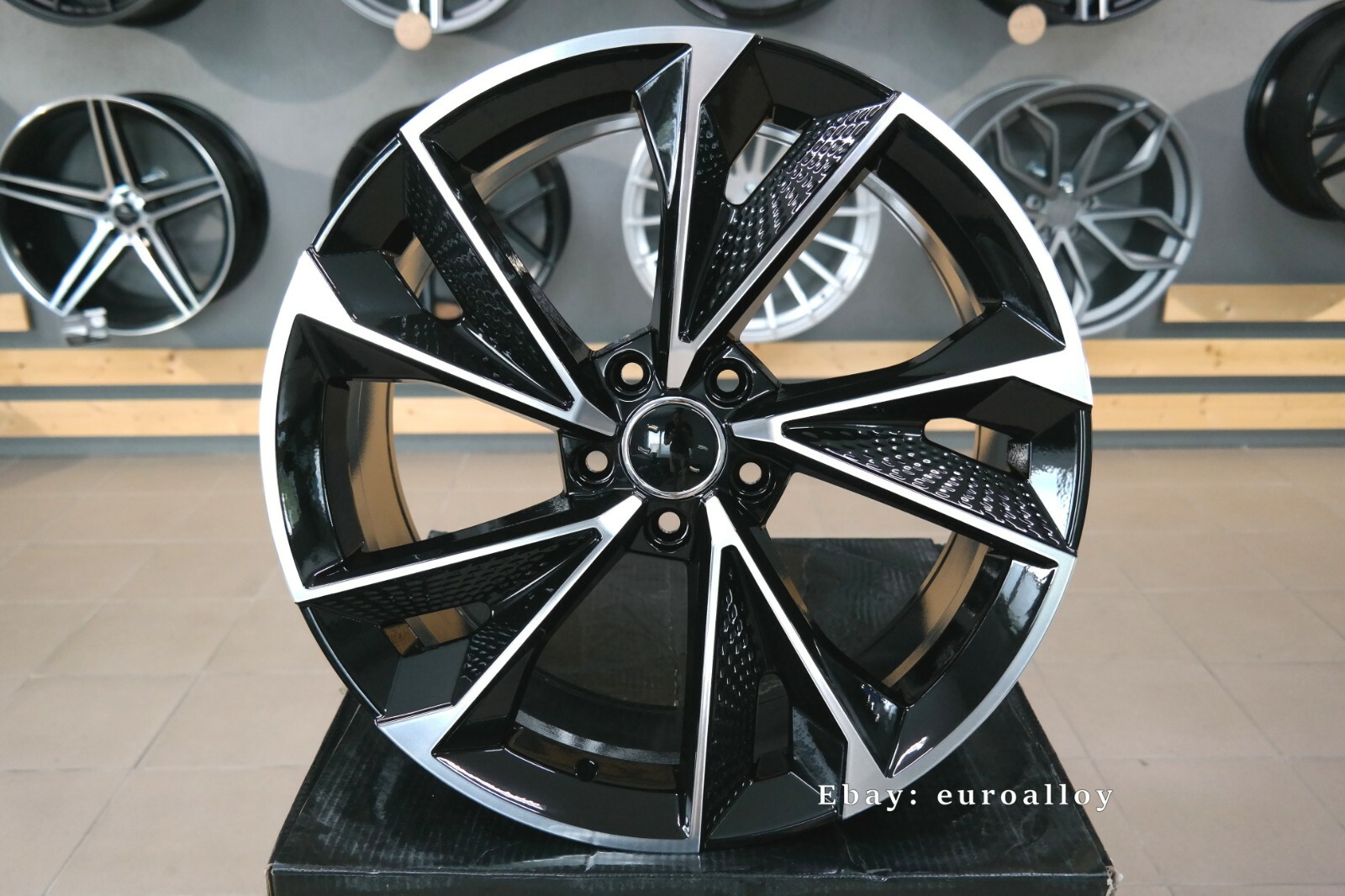 4 x 21 Inch 5x112 RS7 Style Black Polished Wheels: Fits For Audi A5 A6 ...
