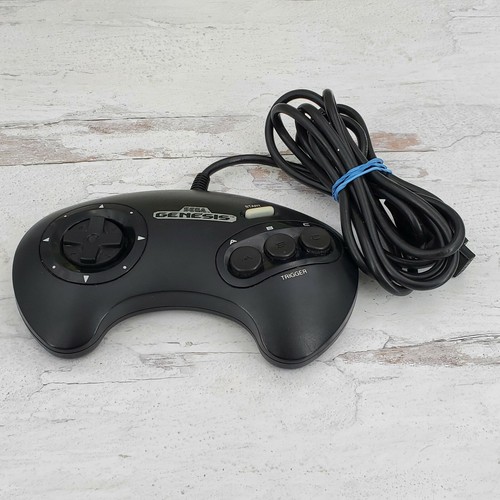 Vintage Sega Genesis MK-1650 Control Pad 3-Button Controller Black Box ...