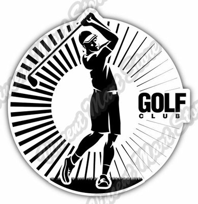 Golf Club Ball Course Outdoor Sport Car Bumper Vinyl Sticker Decal 4.6 ...