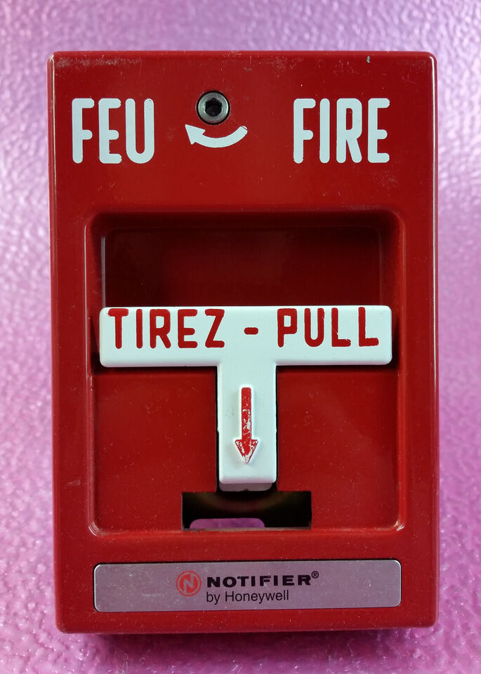 Lot of 4 Assorted Notifier / EST Red Fire Alarm Emergency Pull Stations ...