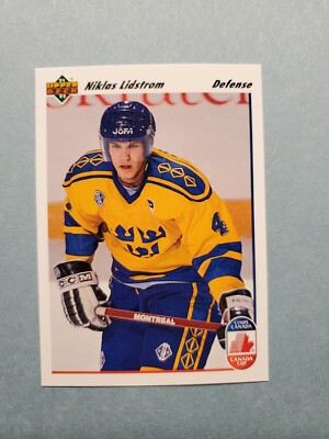 1991-92 Niklas Lidstrom Upper Deck Rookie Card #26 Sweden Free shipping ...