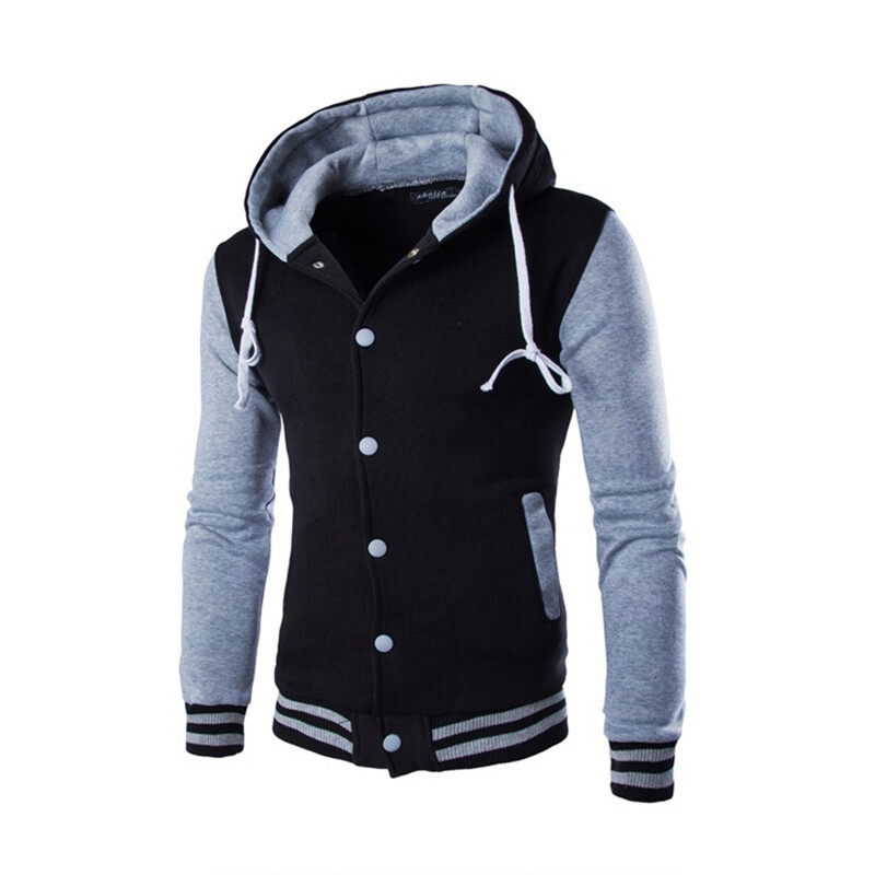 Men's Hoodie Outwear Sweater Warm Coat Baseball Jacket Hooded ...