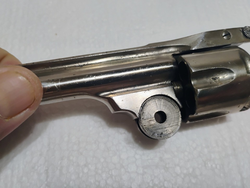 u s.revolver co. top break barrel parts yoke cylinder nickel crisp lock ...