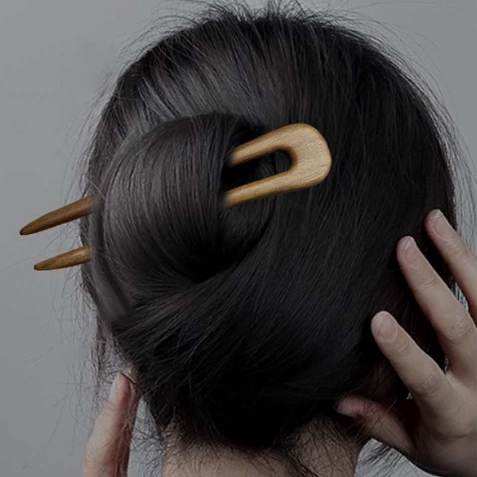 U Shaped Hairpin Vintage Updo Hair Stick French Hair Fork Chignon Pin ...