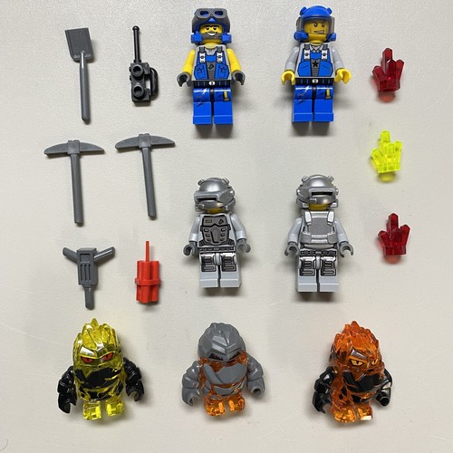 Lego Power Miners 7 Minifigure Mixed Lot Duke Doc Rex Rock Monster ...