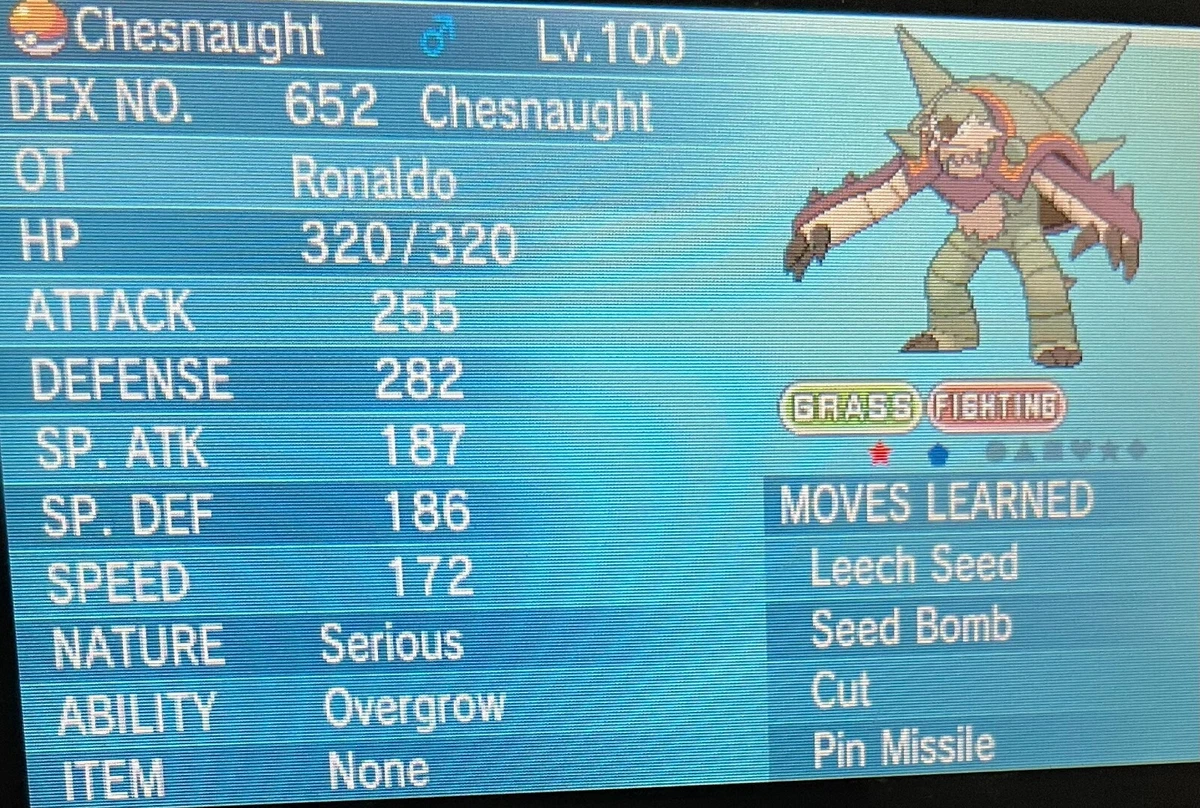 Pokemon X Chesnaught