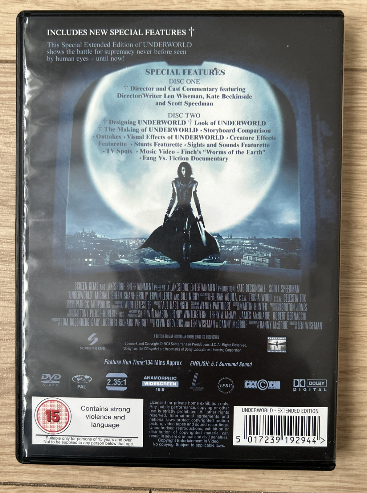 Underworld (2003) DVD, 2-Disc Special Extended Edition, Kate Beckinsale ...