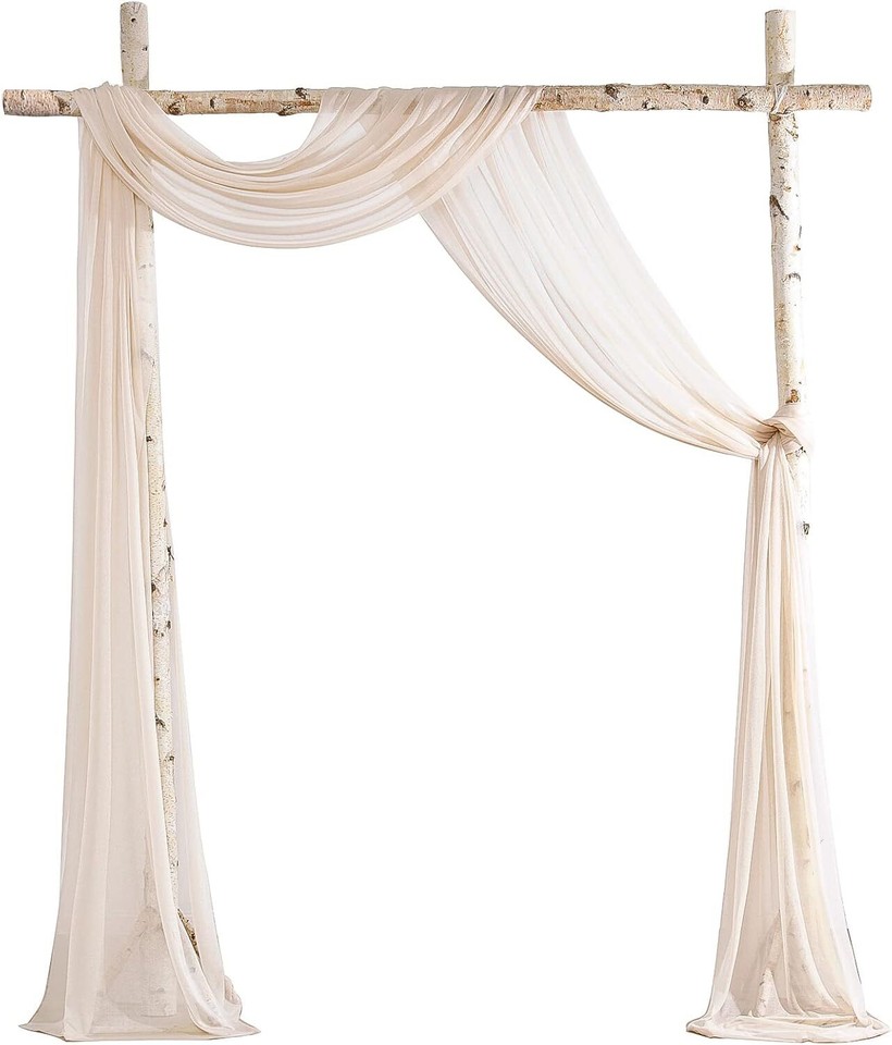 Wedding Arch Draping Fabric 20Ft Chiffon Drapes Arbor Drapery Ceremony ...