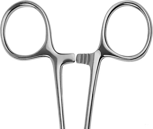 Stainless Steel Fishing Forceps Set Curved Straight Hook Remover 5 Inch ...
