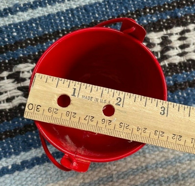 Lot of 3 Christmas 3" Buckets Jesus Warms My Heart Gingerbread Man ...