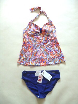 Venice Beach Bademode Tankini Größe 36 38 40 42 Cup C D Farbe weiß blau ...