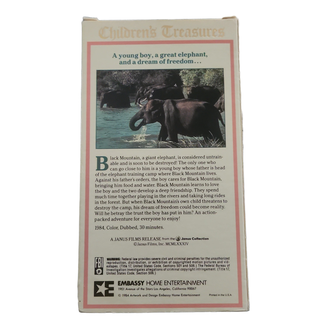 Children's Treasures Presents A Boy and his Elephant VHS | eBay