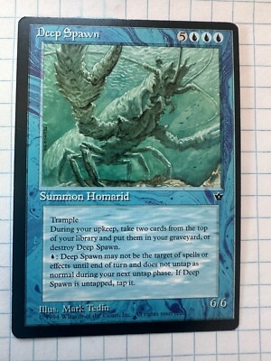 MISCUT Magic the Gathering MTG Deep Spawn (17) 1994 Fallen Empires LP ...