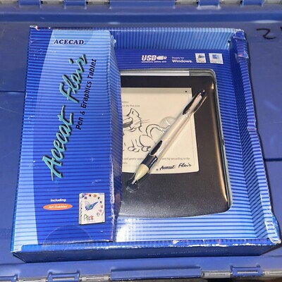 New Acecat Flair USB Graphics Tablet w/ Art Dabbler Windows Mac PC ...